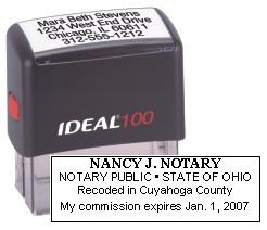 Ohio Notary Public Commission Date Stamp, self-inking style. Ships Next ...